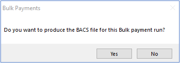 Generate a BACS payment list for review before creating the bank ...
